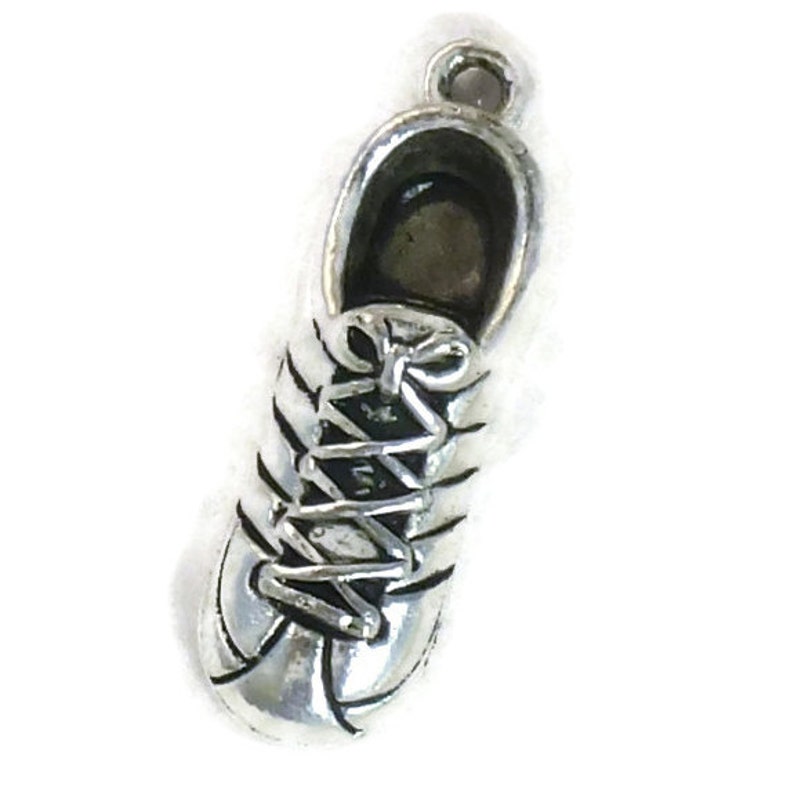 BULK 12 Silver Running Shoe Charm by TIJC SP0475B - Etsy
