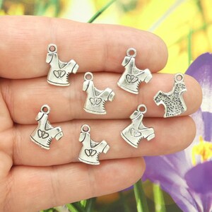 15 Silver Shirt Charm Clothing Pendant 15x13mm by TIJC SP0527 - Etsy