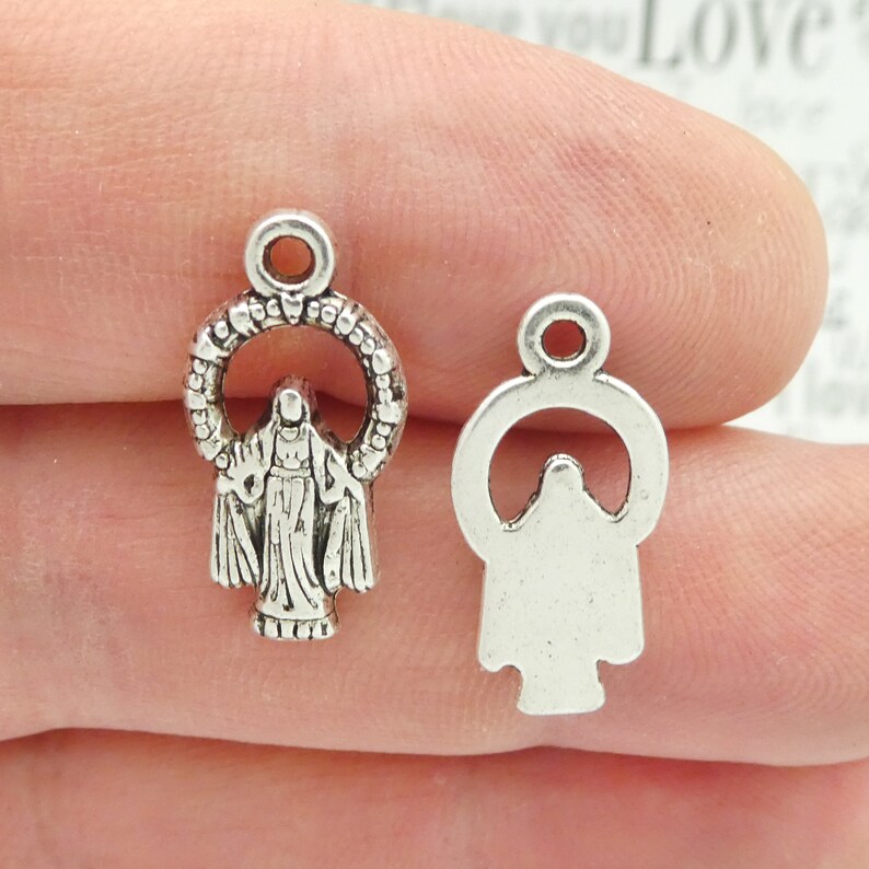 6 Mother Mary Charm Silver Small by TIJC SP1814 | Etsy