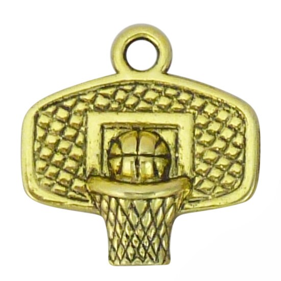 BULK 30 Basketball Charm Gold by TIJC SP1245B | Etsy