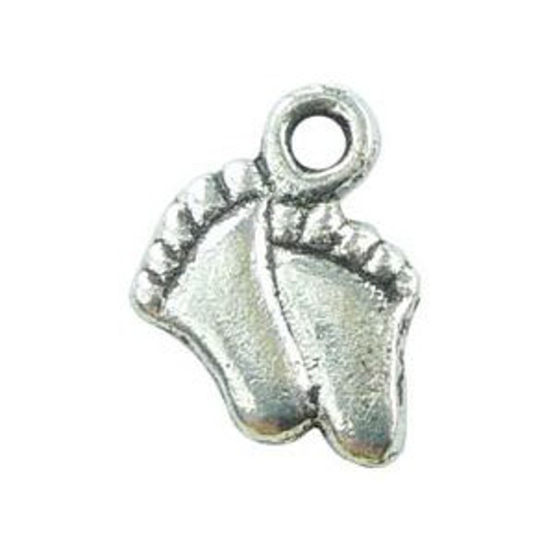 30 Silver Baby Foot Prints Charm Pendant 11x8mm by TIJC SP0397 - Etsy