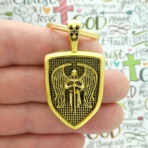 1 Gold St Michael Keychain by TIJC SP1982K - Etsy