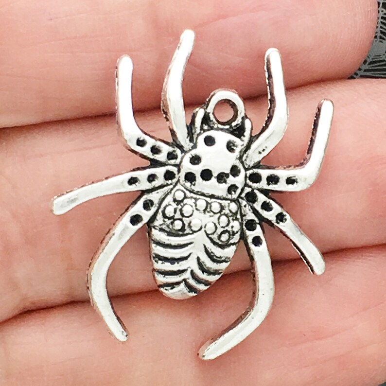 4 Spider Charm Silver by TIJC SP0312 - Etsy