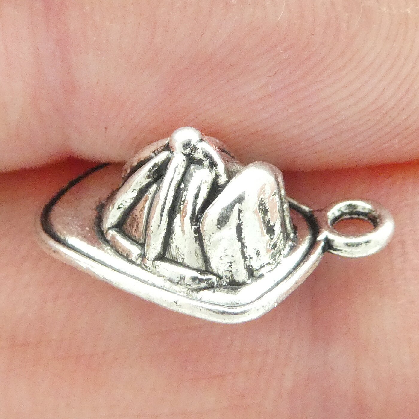 10 Fireman Helmet Charm Silver 16x11mm by TIJC SP1160 - Etsy