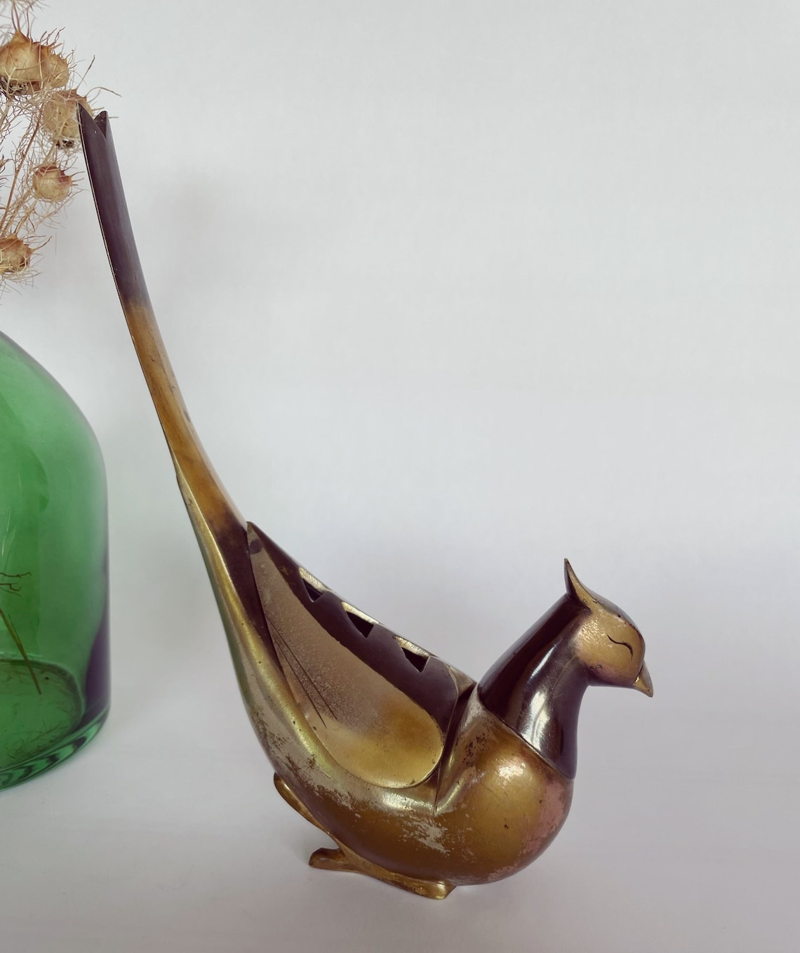 Vintage Japanese Heavy Metal Koro Bird Incense Burner Candle - Etsy