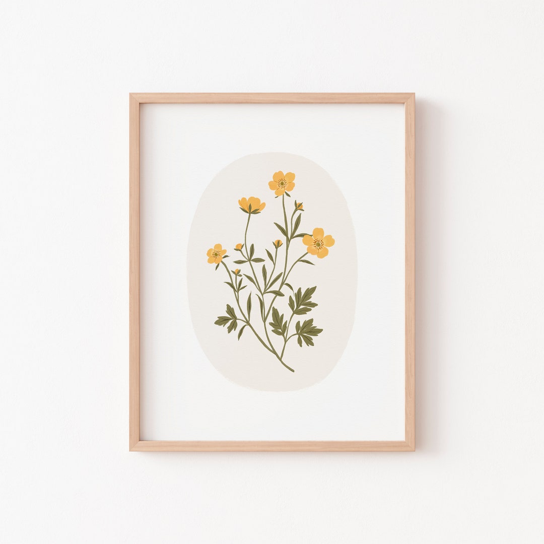 Buttercup Art Print Wall Art Poster Papier Fleuri Co - Etsy