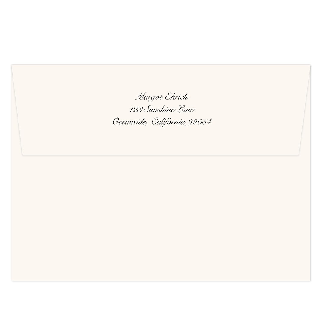 STATIONARY ADD ON: Envelope Return Address - Etsy