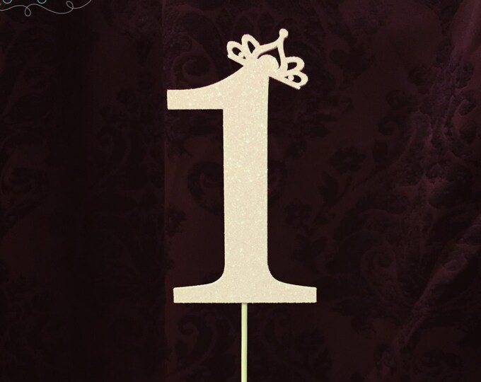 Princess One Cake Topper, First Birthday Topper, One Cake Topper, 1st ...