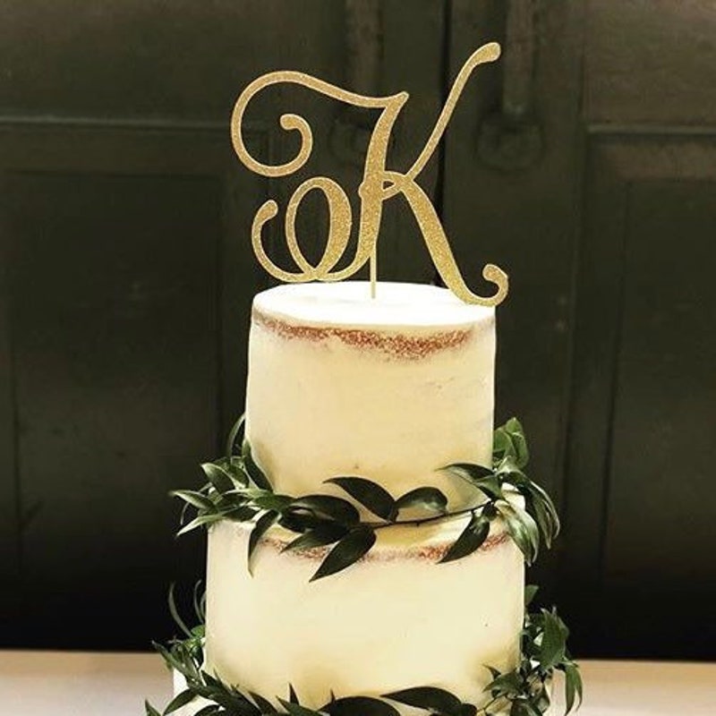 Initial Cake Topper - Etsy