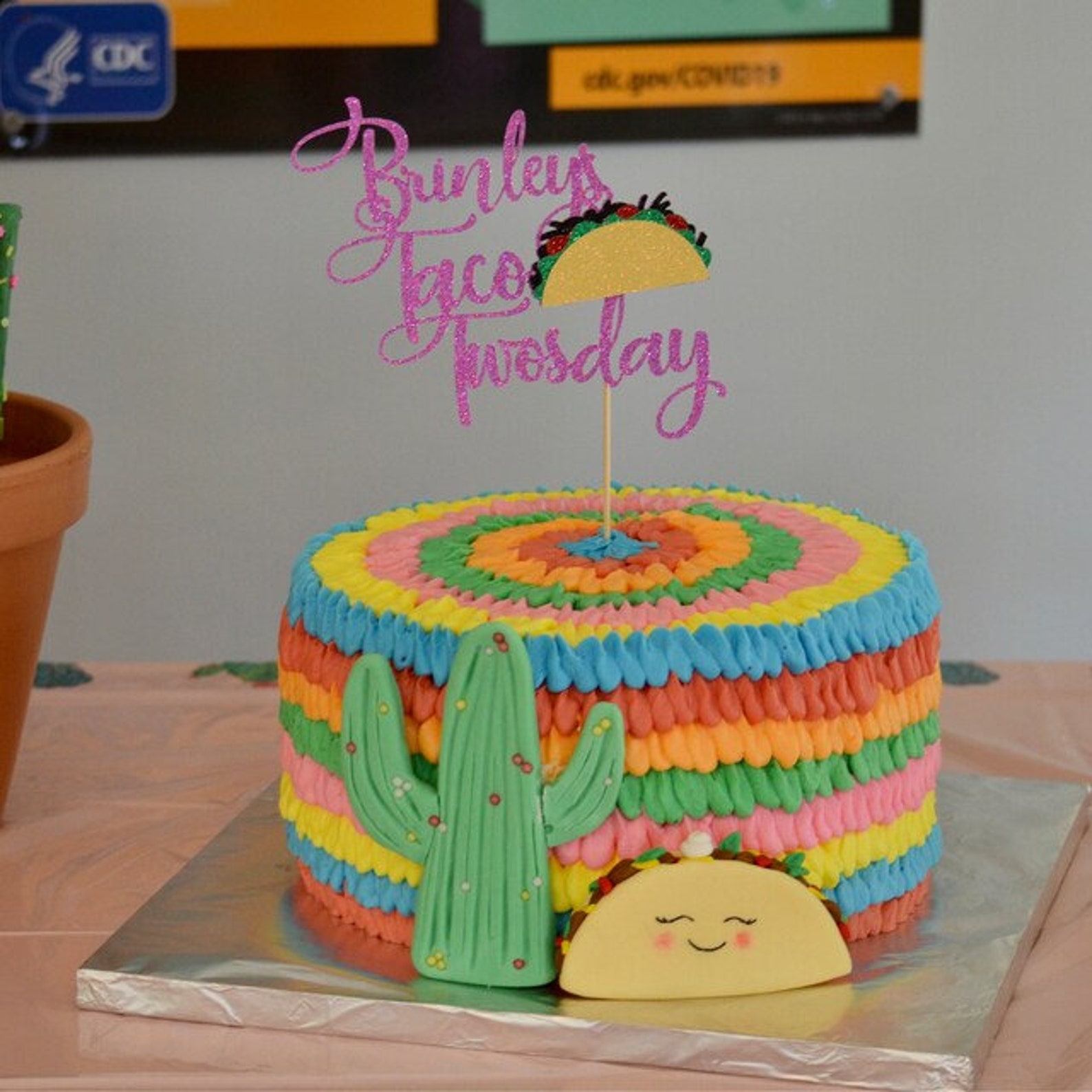 Fiesta Cake Topper Taco 2nd Birthday Taco Twosday Cake - Etsy