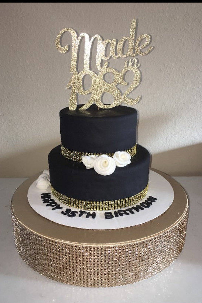 Made in Cake Topper, Birthday Cake Topper, Custom Age, Birthday Party ...