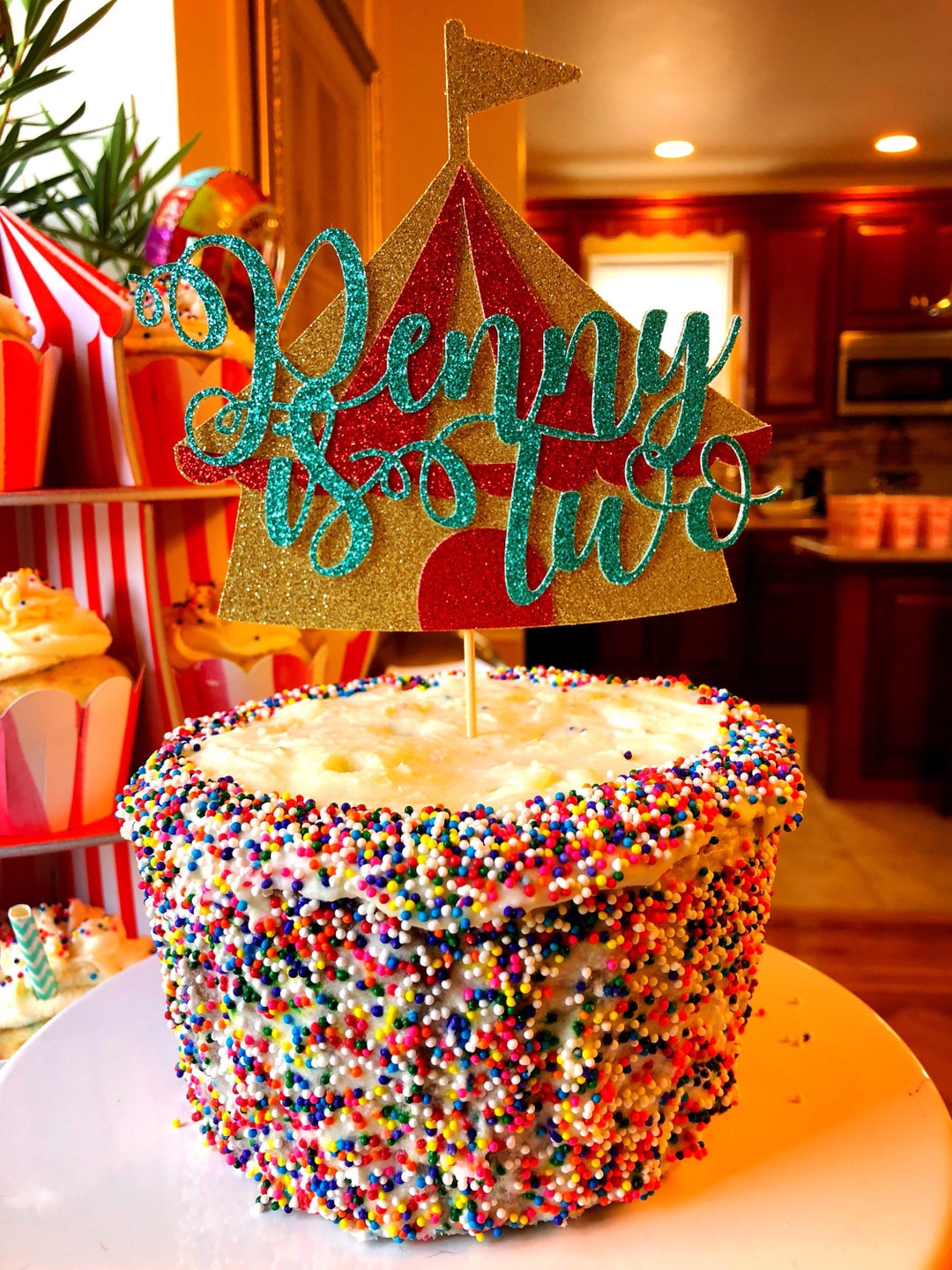 Circus Cake Topper, Circus Birthday Cake Topper, Circus Decorations ...