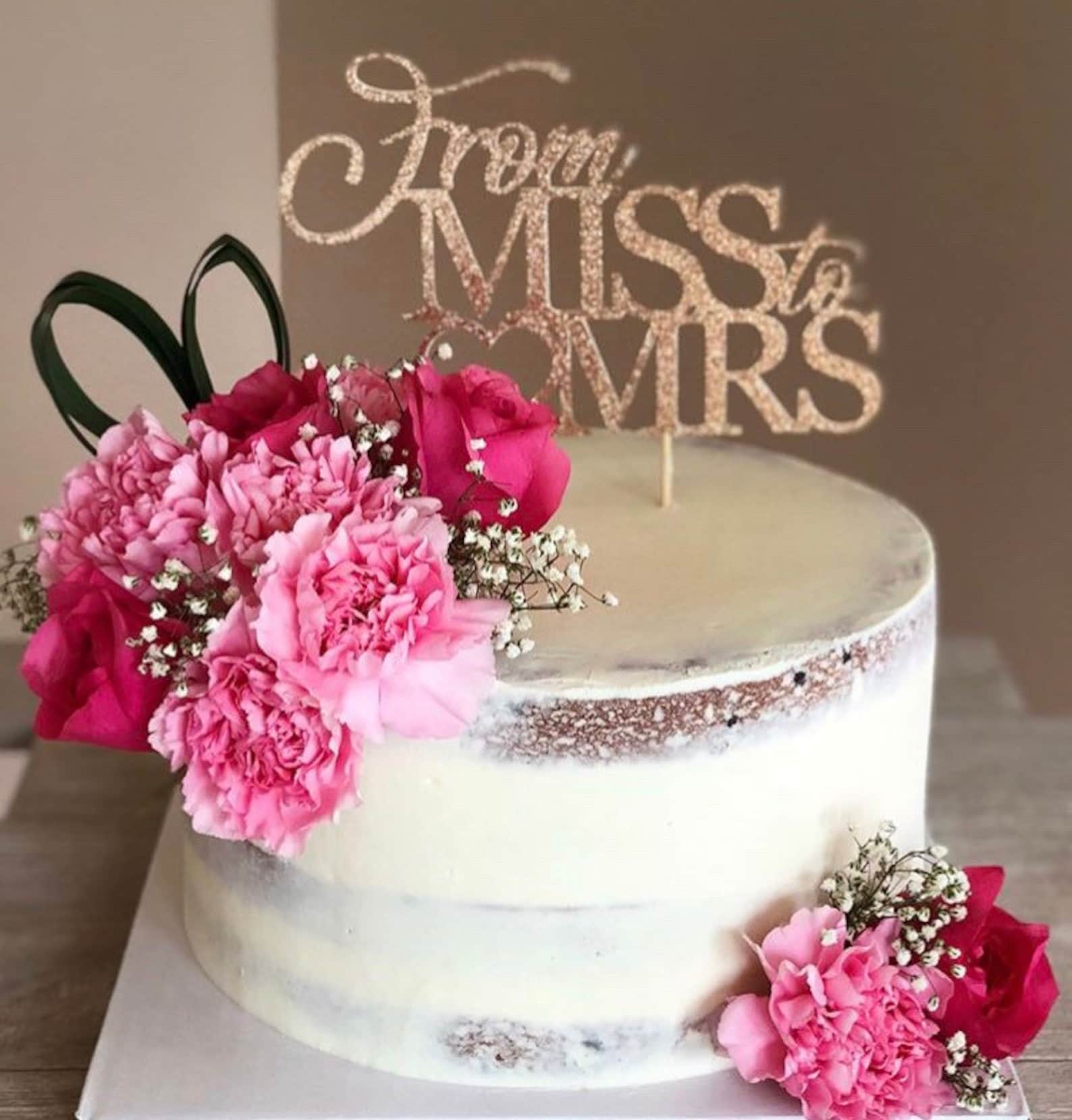 From Miss to Mrs From Miss to Mrs Cake Topper Bridal Shower - Etsy