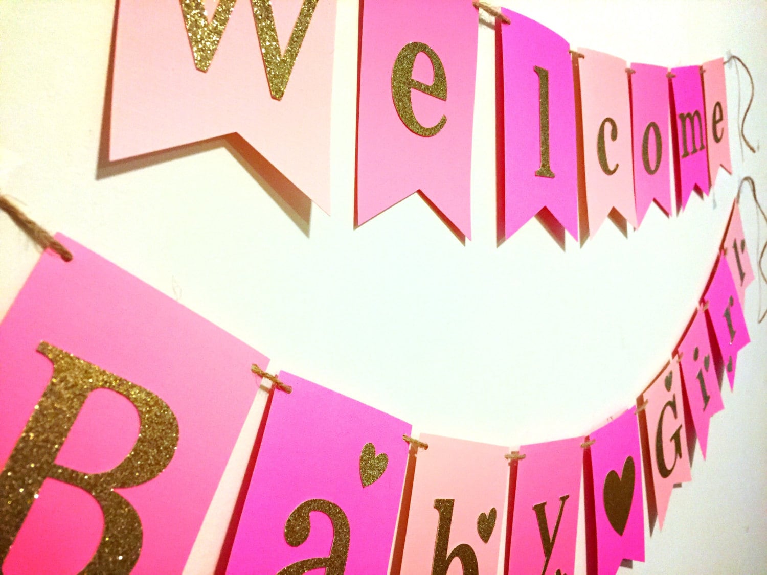 Welcome Baby girl banner Welcome Baby banner Welcome girl | Etsy