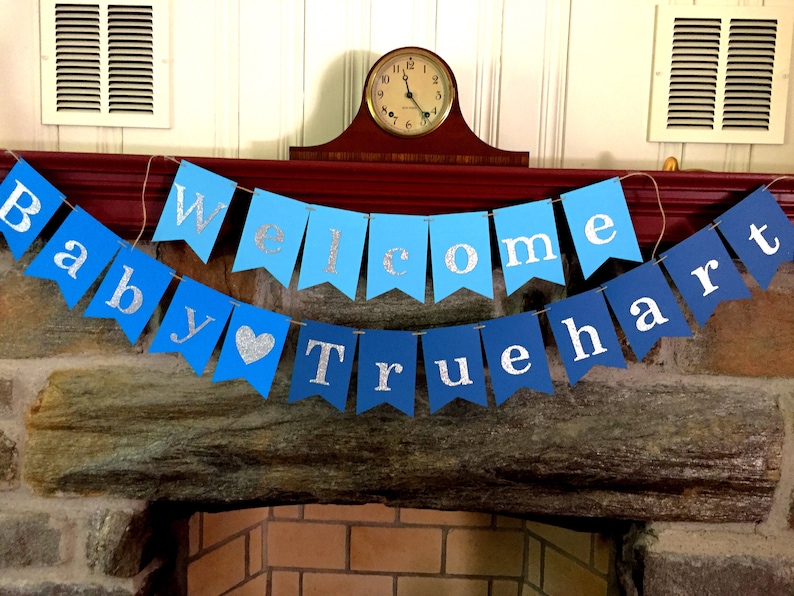 Welcome Baby Banner, Welcome Baby Sign, New Baby Banner, Baby Shower ...