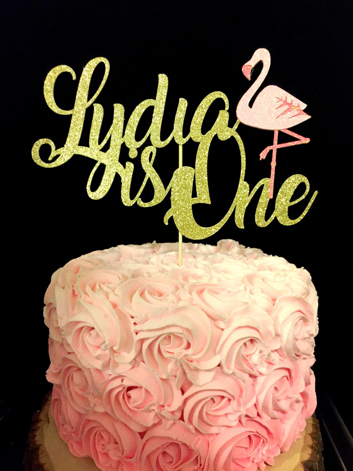 Flamingo 1st Birthday Flamingo Cake Topper 1st Birthday Cake | Etsy