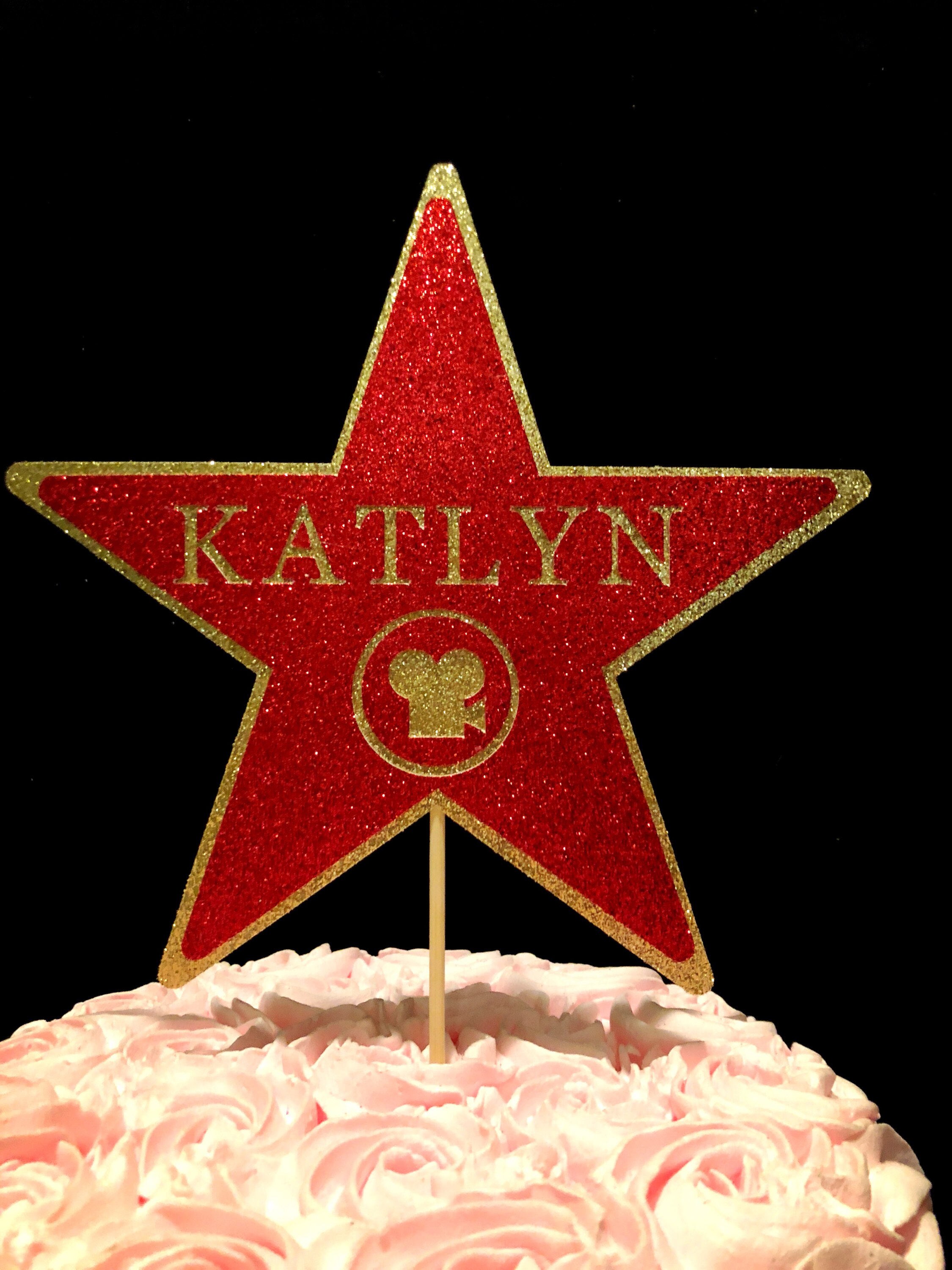 Hollywood Star Cake Topper Hollywood Birthday Star Birthday - Etsy ...