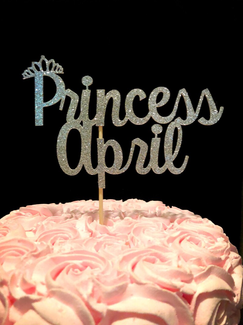 Princess Cake Topper, Personalized Name Topper, Birthday Cake Topper ...