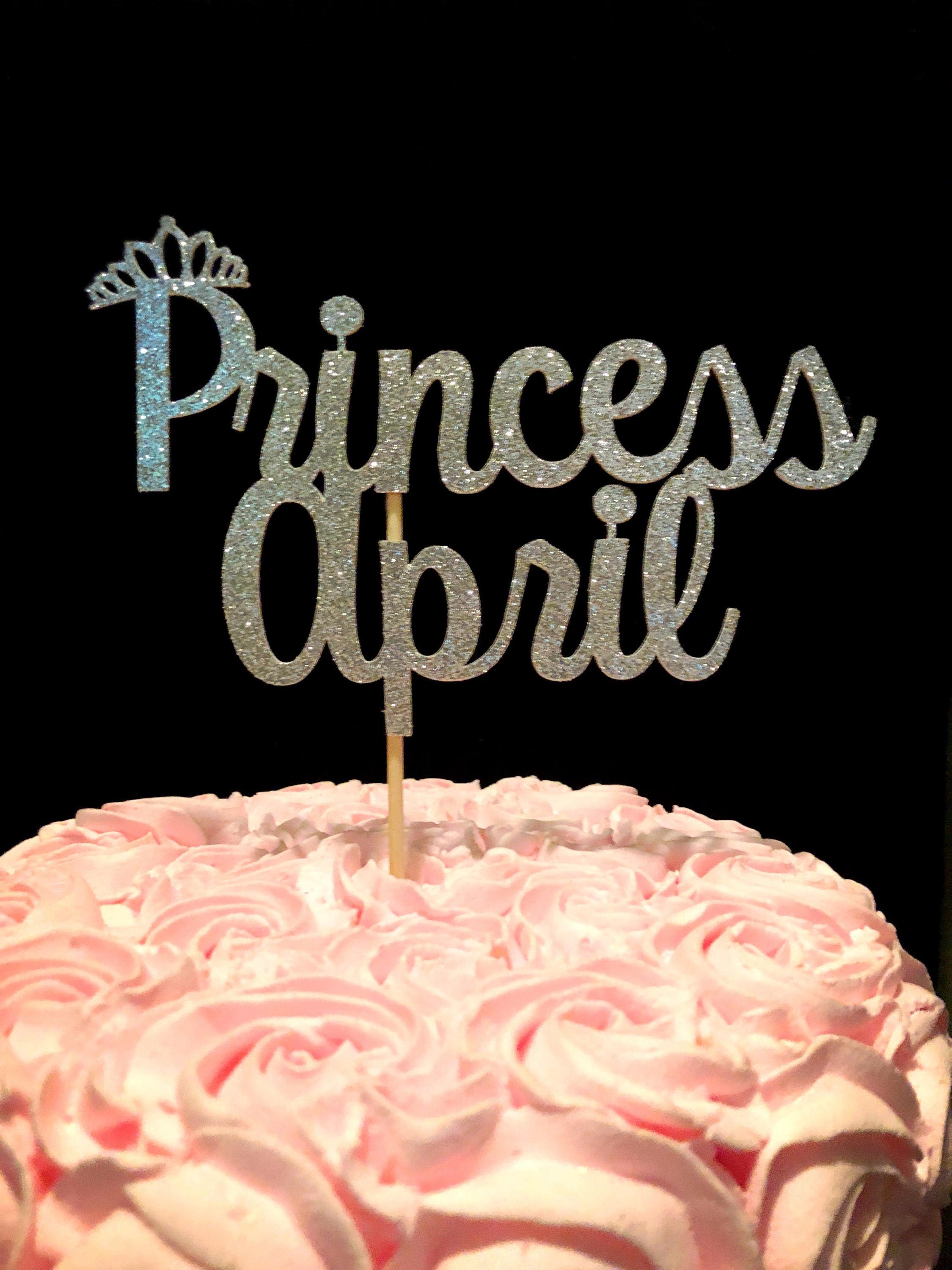 Princess Cake Topper Personalized Name Topper Birthday Cake | Etsy