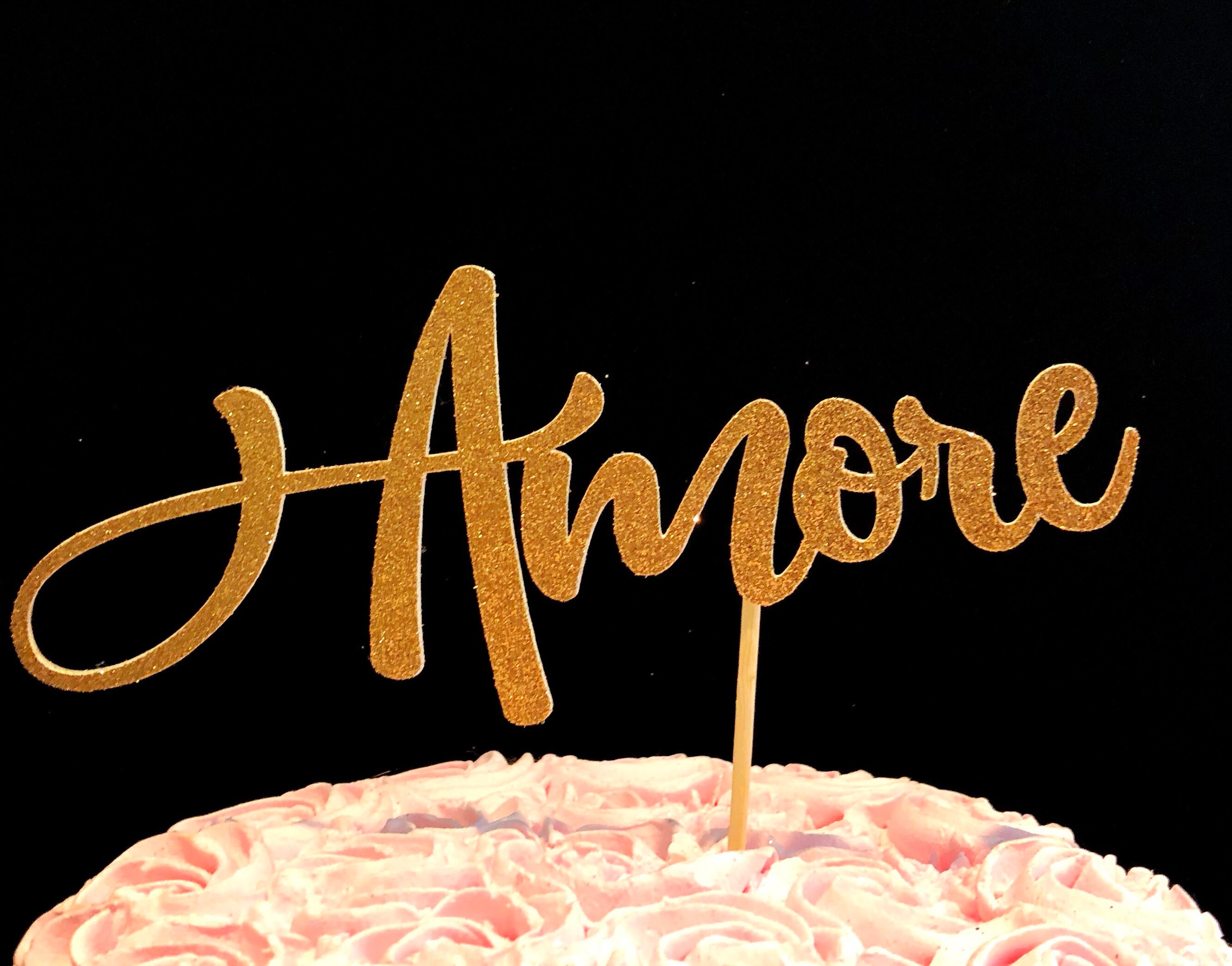 Love wedding cake topper Wedding Cake Topper Amore cake | Etsy