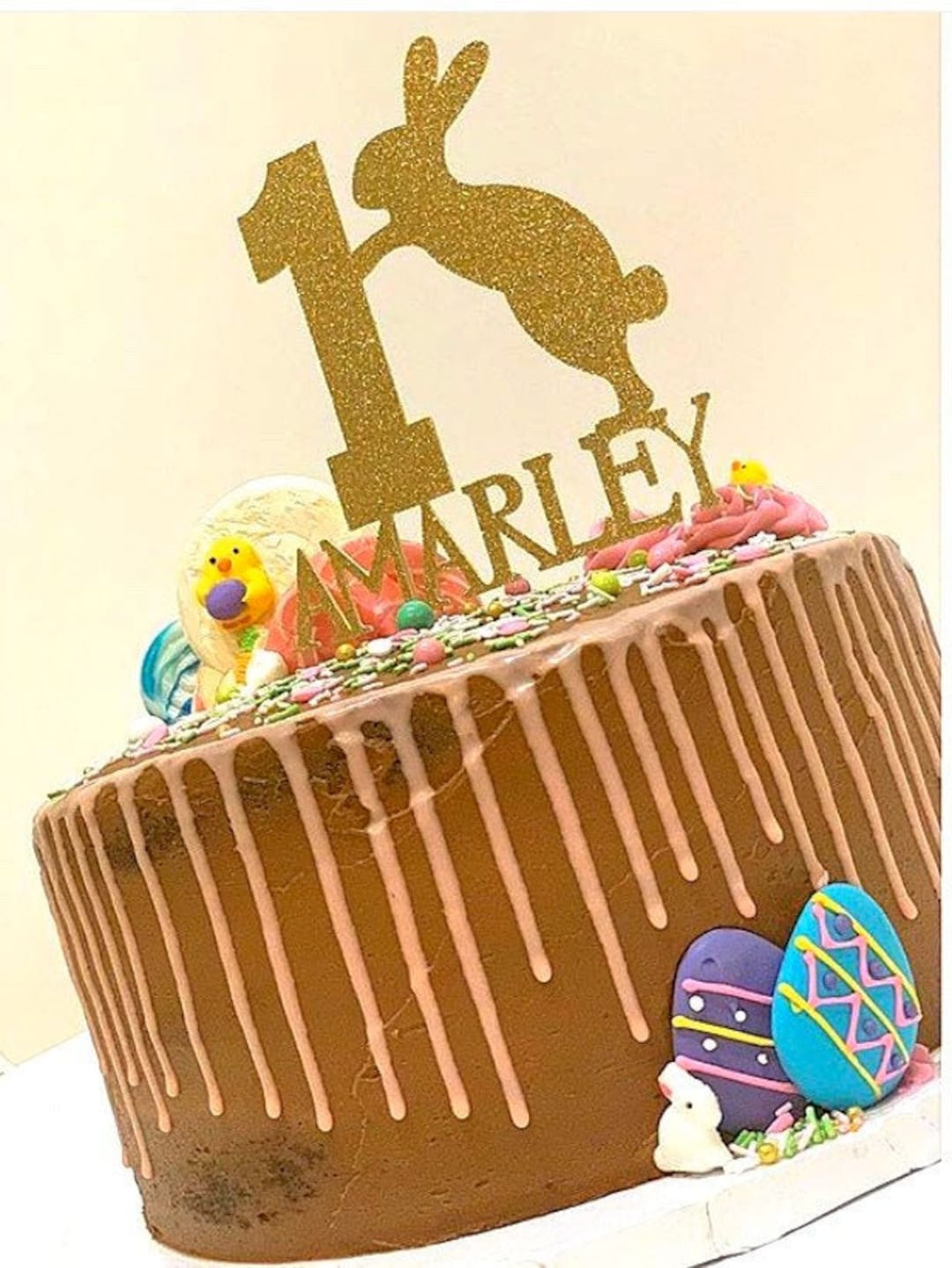 Easter Birthday Cake Topper, Spring Cake Topper, Easter Decorations ...