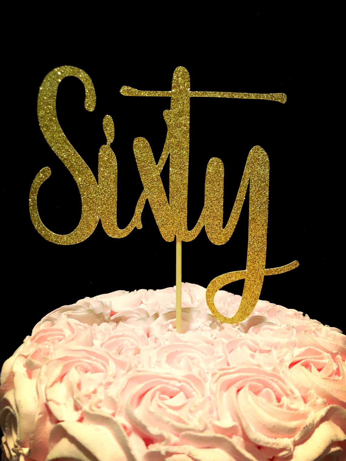 Sixty Cake Topper 60th Birthday Cake Topper 60 Cake Topper - Etsy
