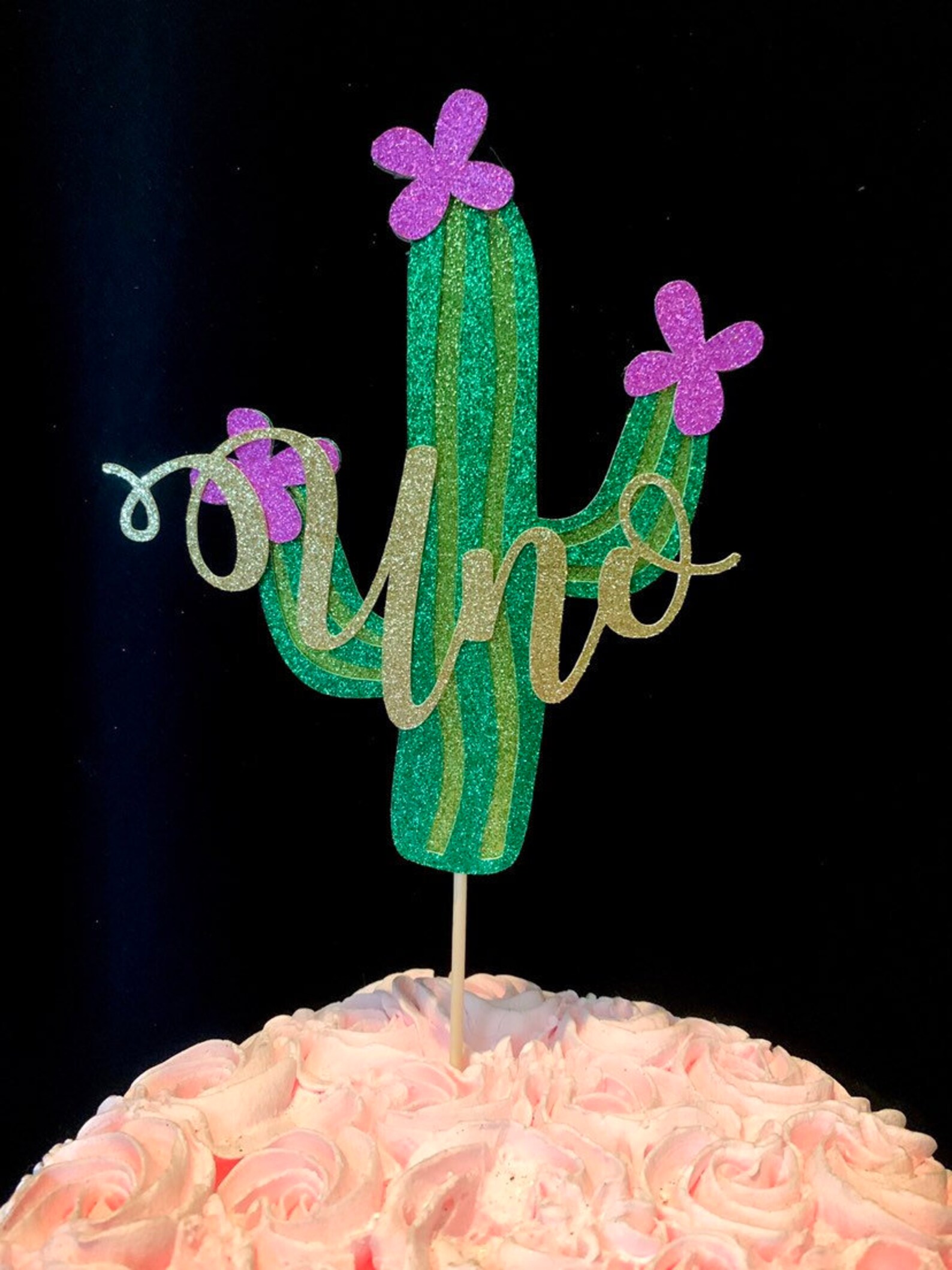 Uno Cake Topper Uno Fiesta Party Cactus Uno Cake Topper | Etsy