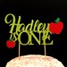 Apple Birthday Cake Topper, Apple Cake Topper, Birthday Cake Topper ...