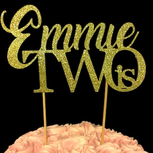 Two Cake Topper, 2nd Birthday Cake Topper, 2 Cake Topper, Birthday Cake ...