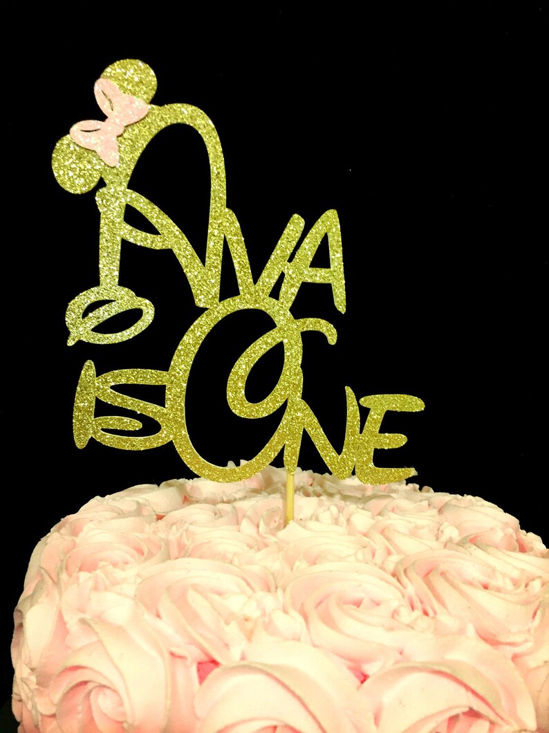 One Minnie Mouse Cake Topper One Cake Topper 1st Birthday - Etsy