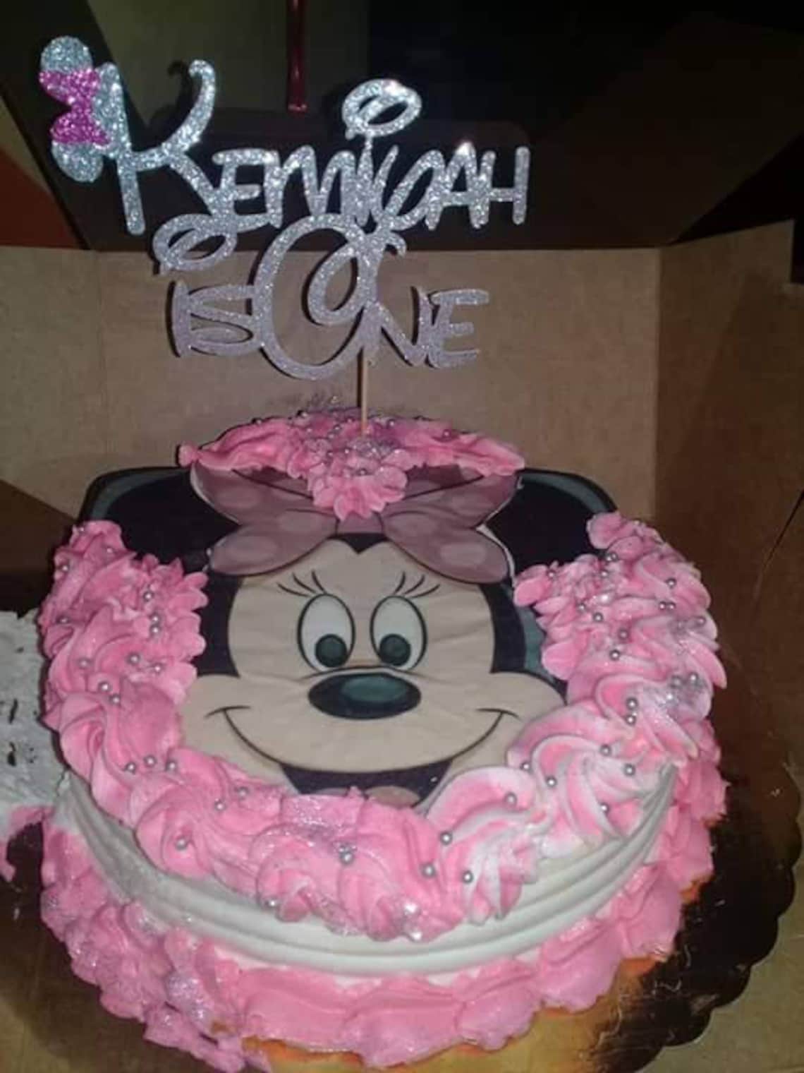 One Minnie Mouse Cake Topper One Cake Topper 1st Birthday - Etsy