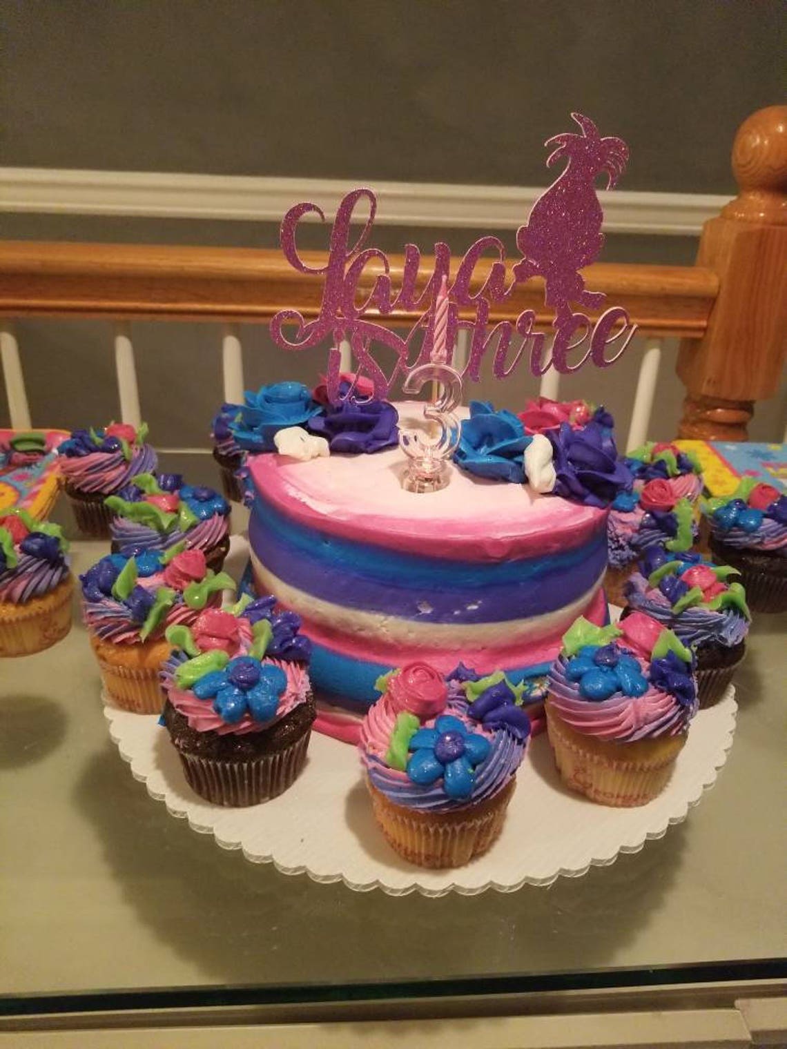 Troll Cake Topper, Troll Birthday Cake Topper, Troll Birthday, Troll ...