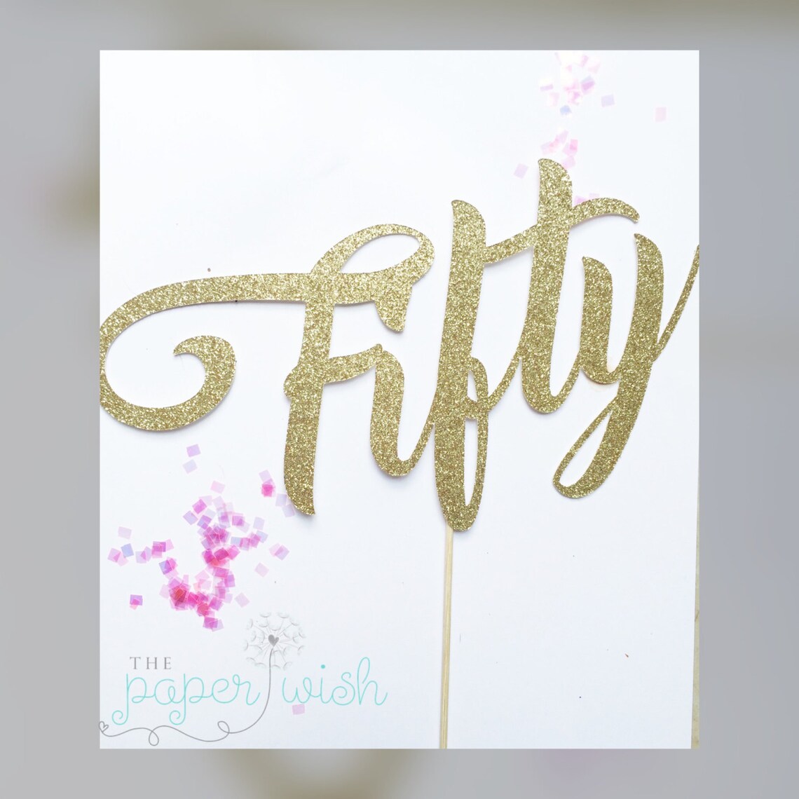 Fifty Cake Topper Cake Topper 50th Birthday Cake Topper - Etsy