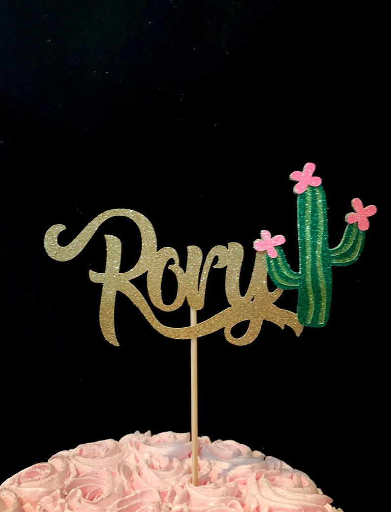 Cactus Cake Topper Cactus Cactus Party Fiesta Cake Topper | Etsy