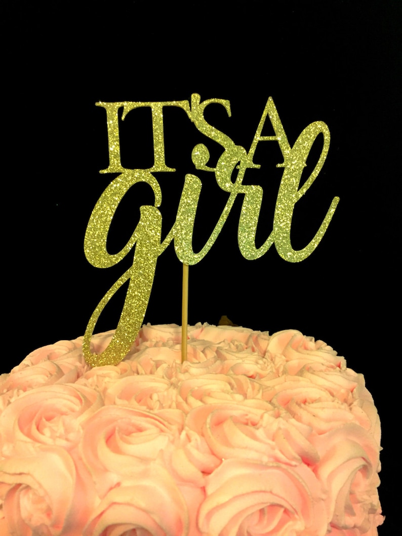 It's a girl cake topper It's a girl topper Baby | Etsy