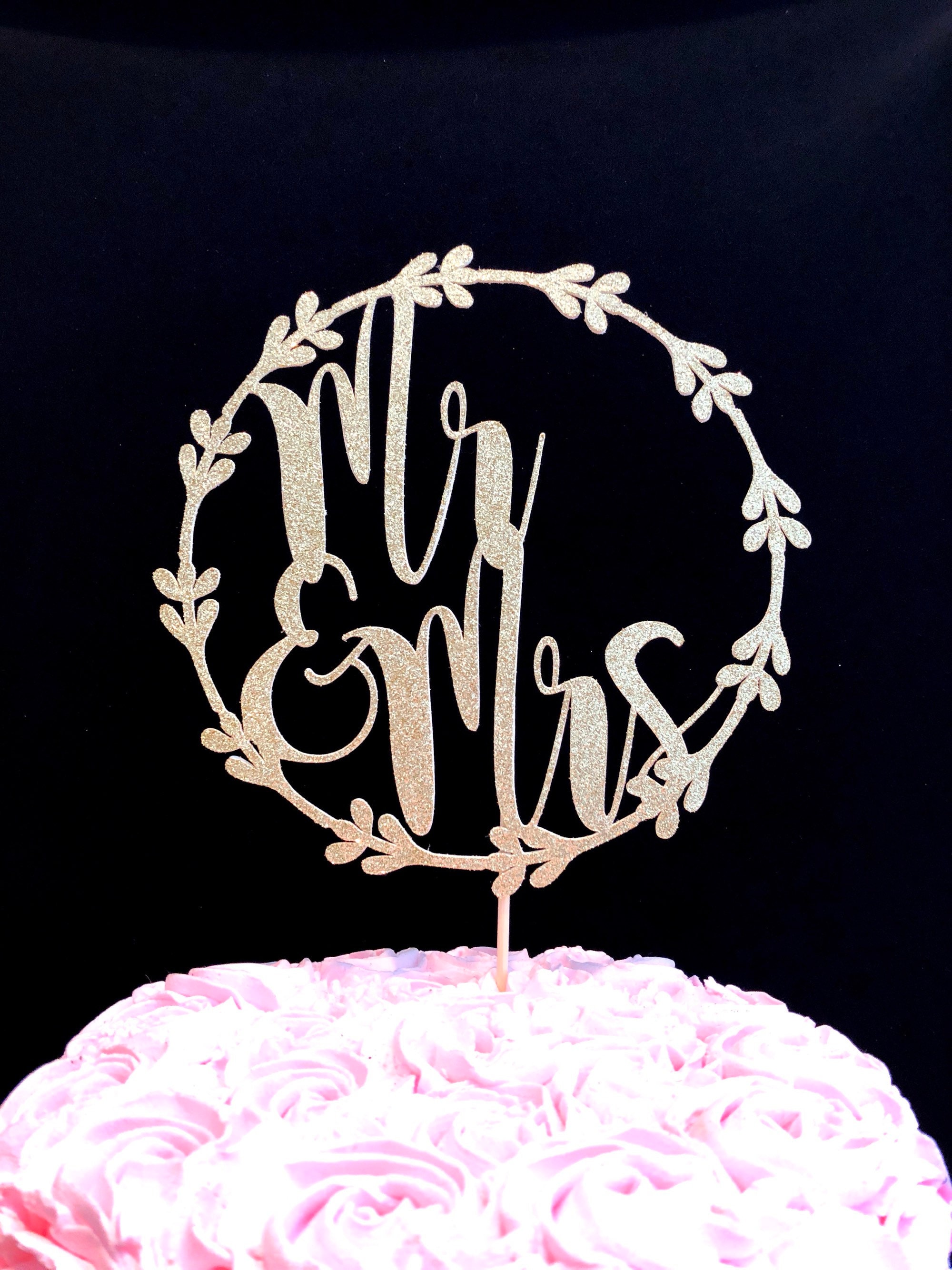 Mr And Mrs Cake Topper Wedding Cake Topper Mr And Mrs Cake Etsy