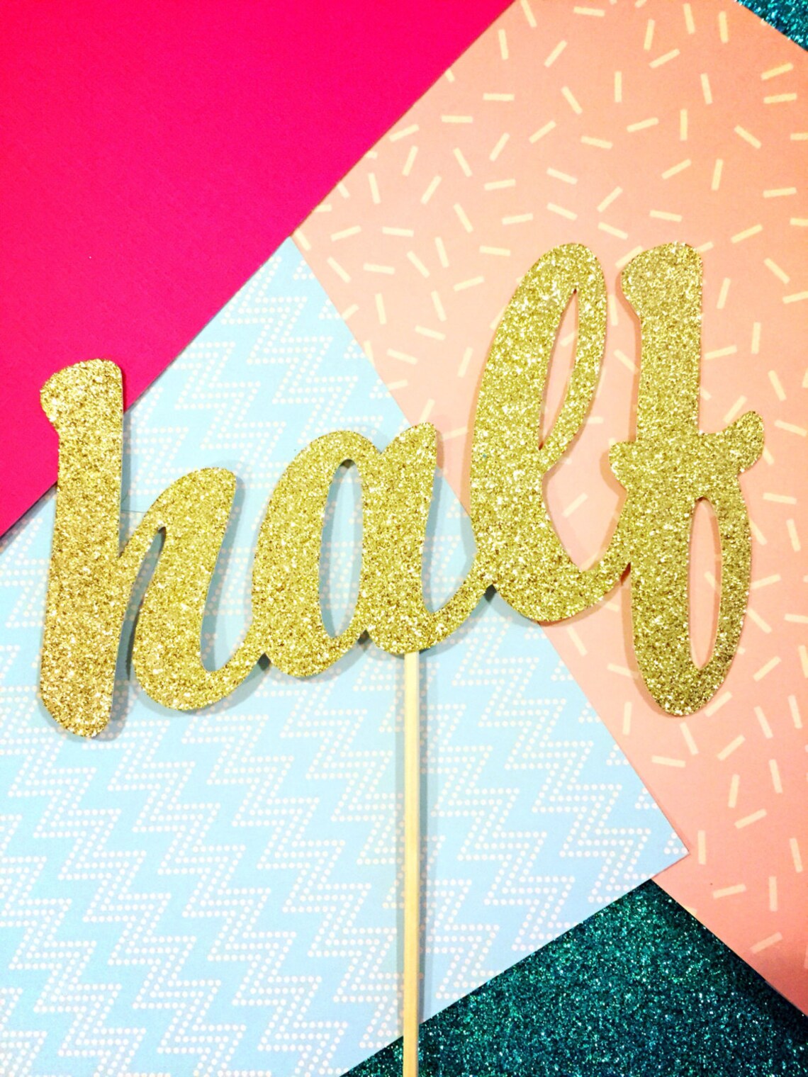 Half Birthday Cake Topper, Half Birthday Decorations, 1/2 Birthday Cake ...