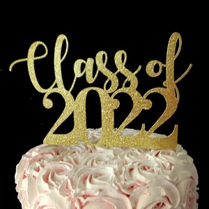 Graduation Cake Topper, Congrats Cake Topper, 2022 Stick, Class or 2022 ...