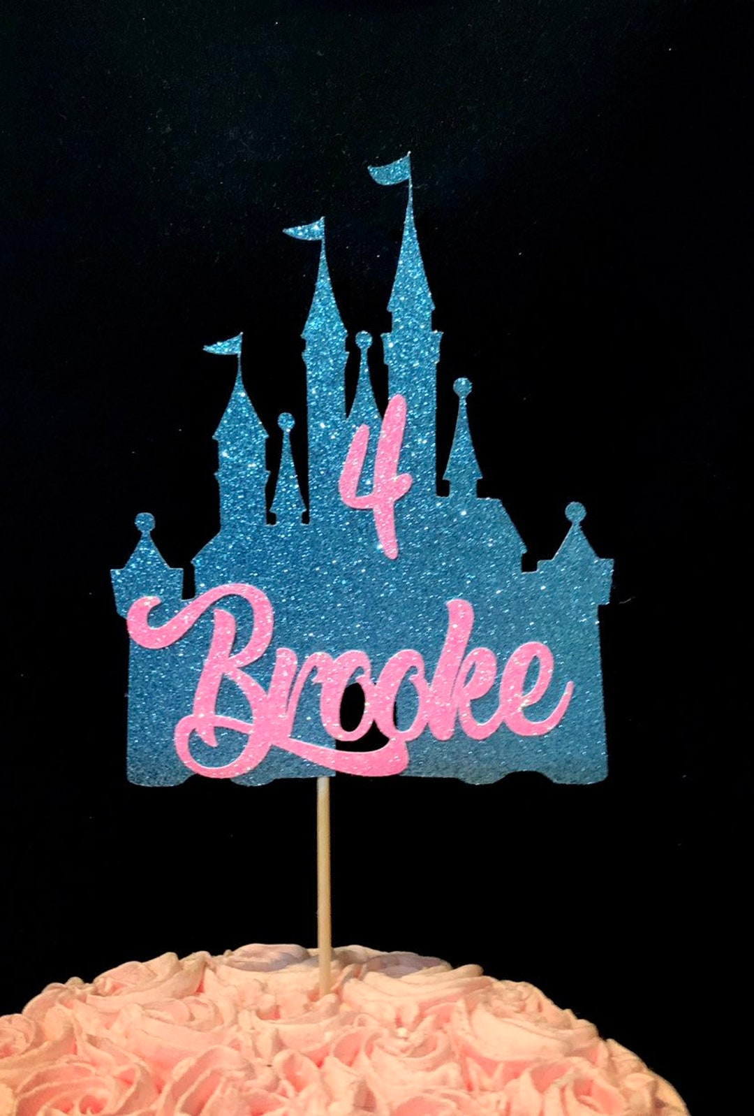 Princess Cake Topper, Personalized Princess Castle Cake Topper ...