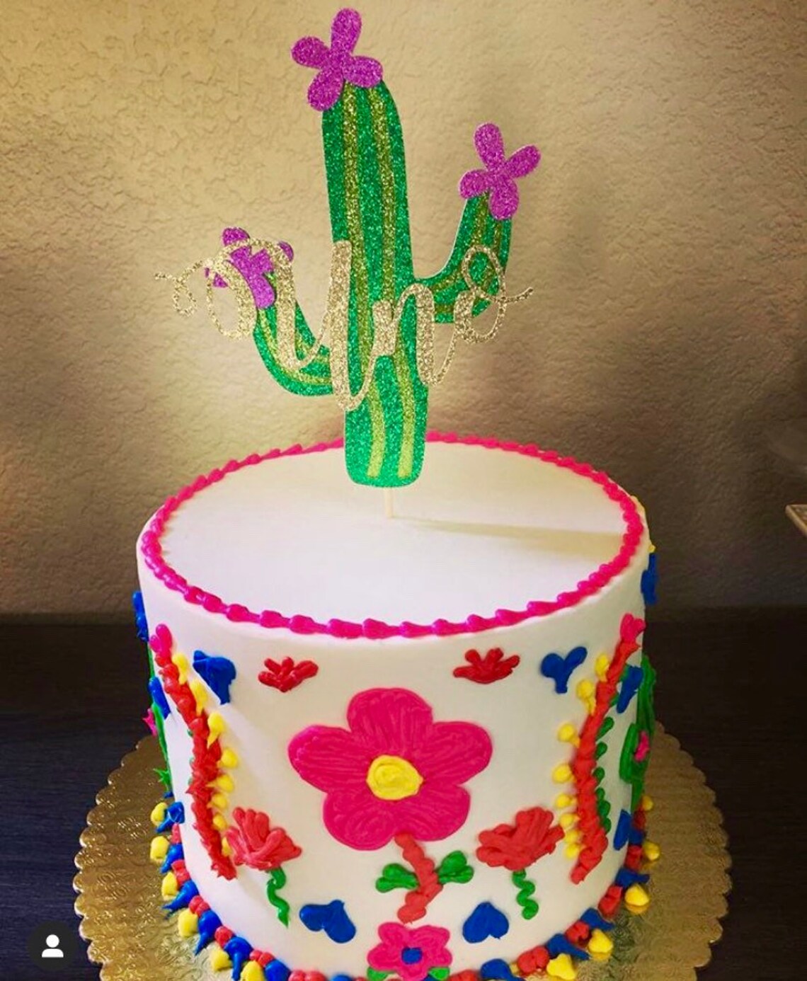 Uno Cake Topper Uno Fiesta Party Cactus Uno Cake Topper | Etsy