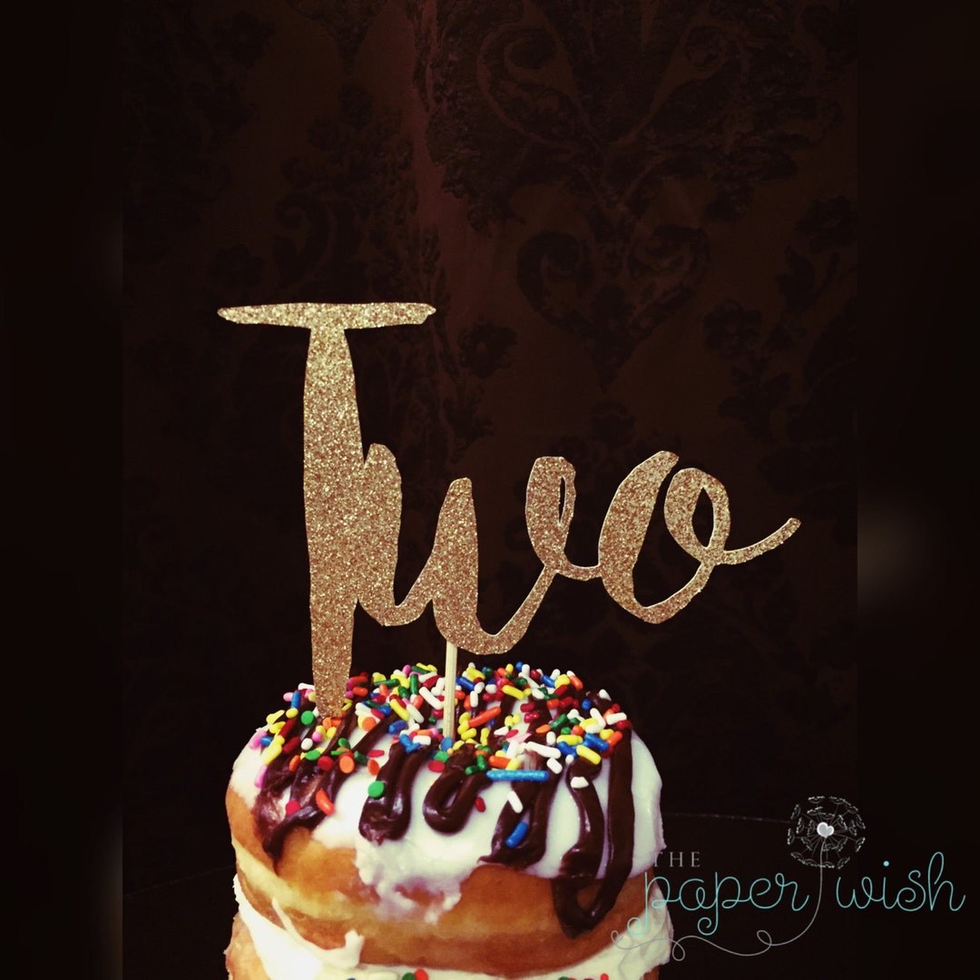 Two Cake Topper, Two Decorations, 2nd Birthday Decorations, Two, 2 Cake ...