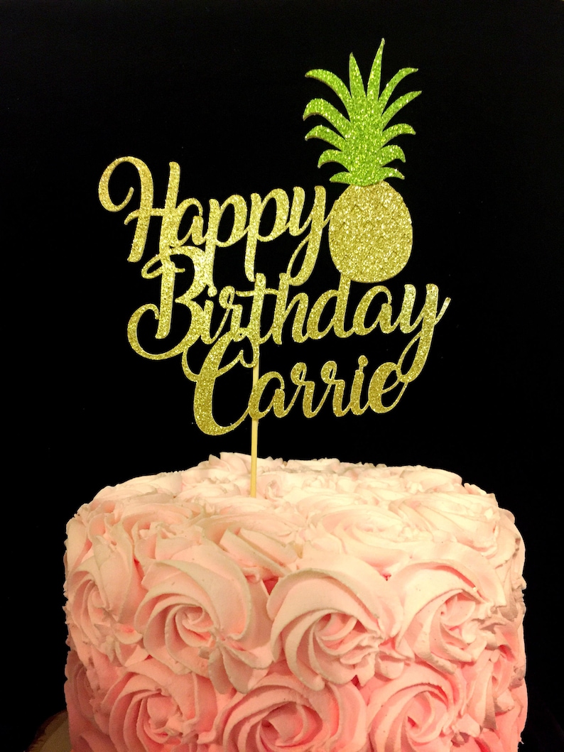Pineapple Cake Topper Pineapple Birthday Cake Topper | Etsy