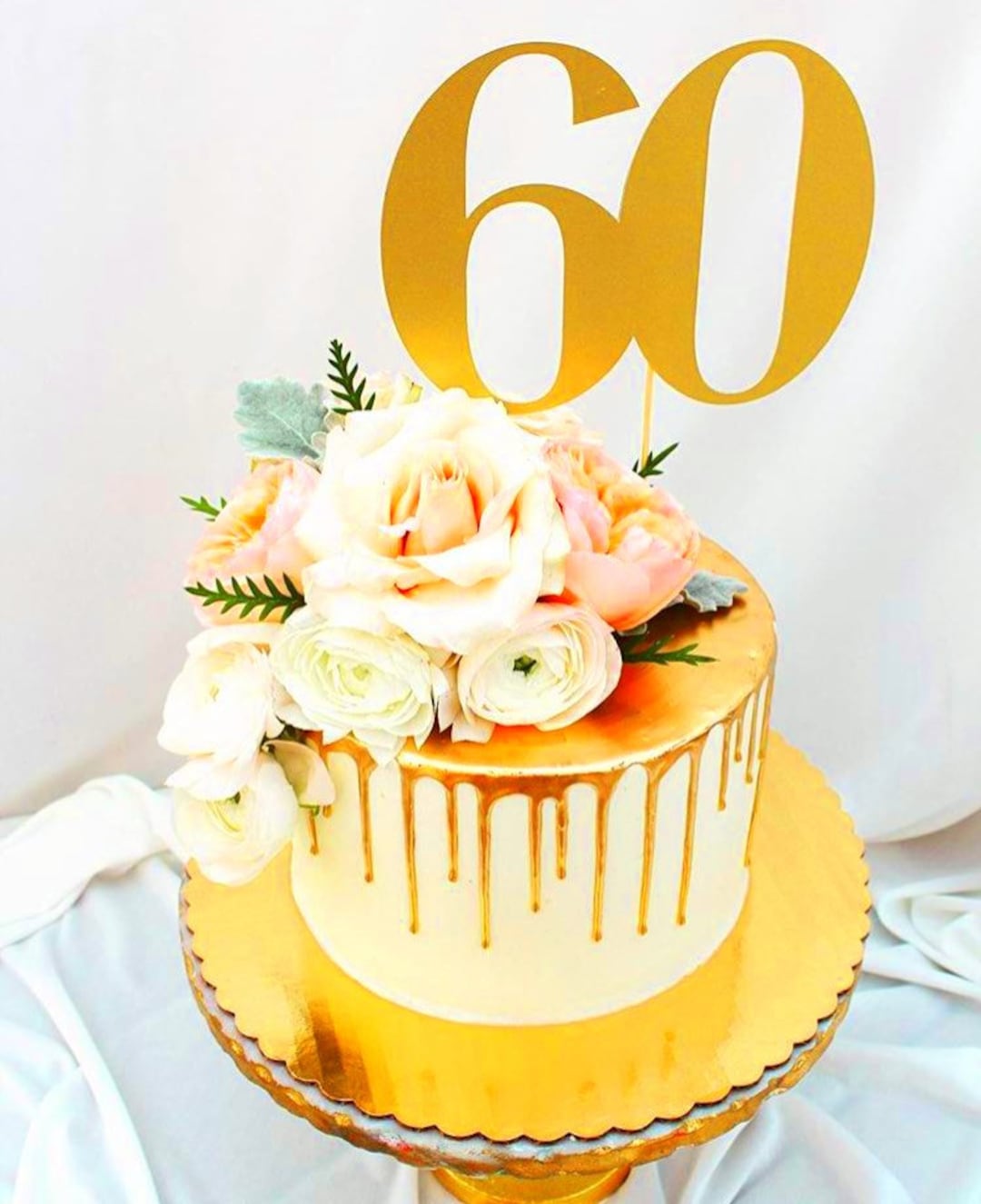 60 Cake Topper, Sixty Cake Topper, Large 60 Cake Topper, Sixty Topper ...