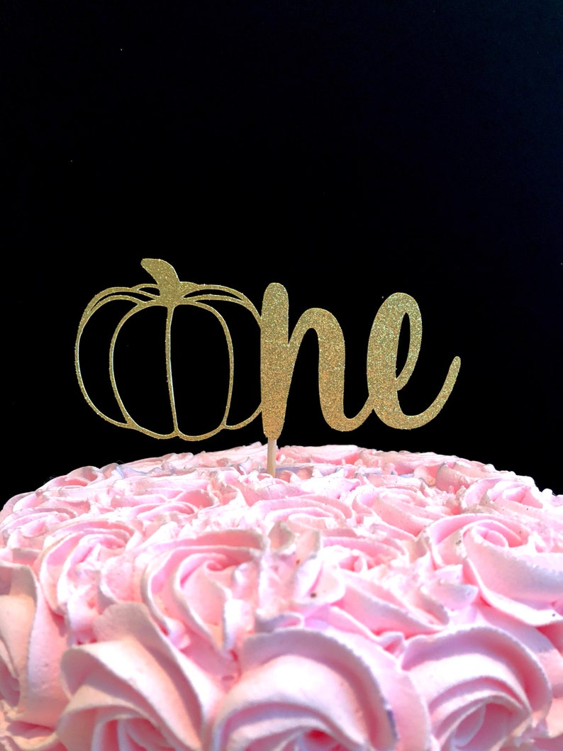 One Cake Topper One Pumpkin Cake Topper Pumpkin Smash Cake | Etsy