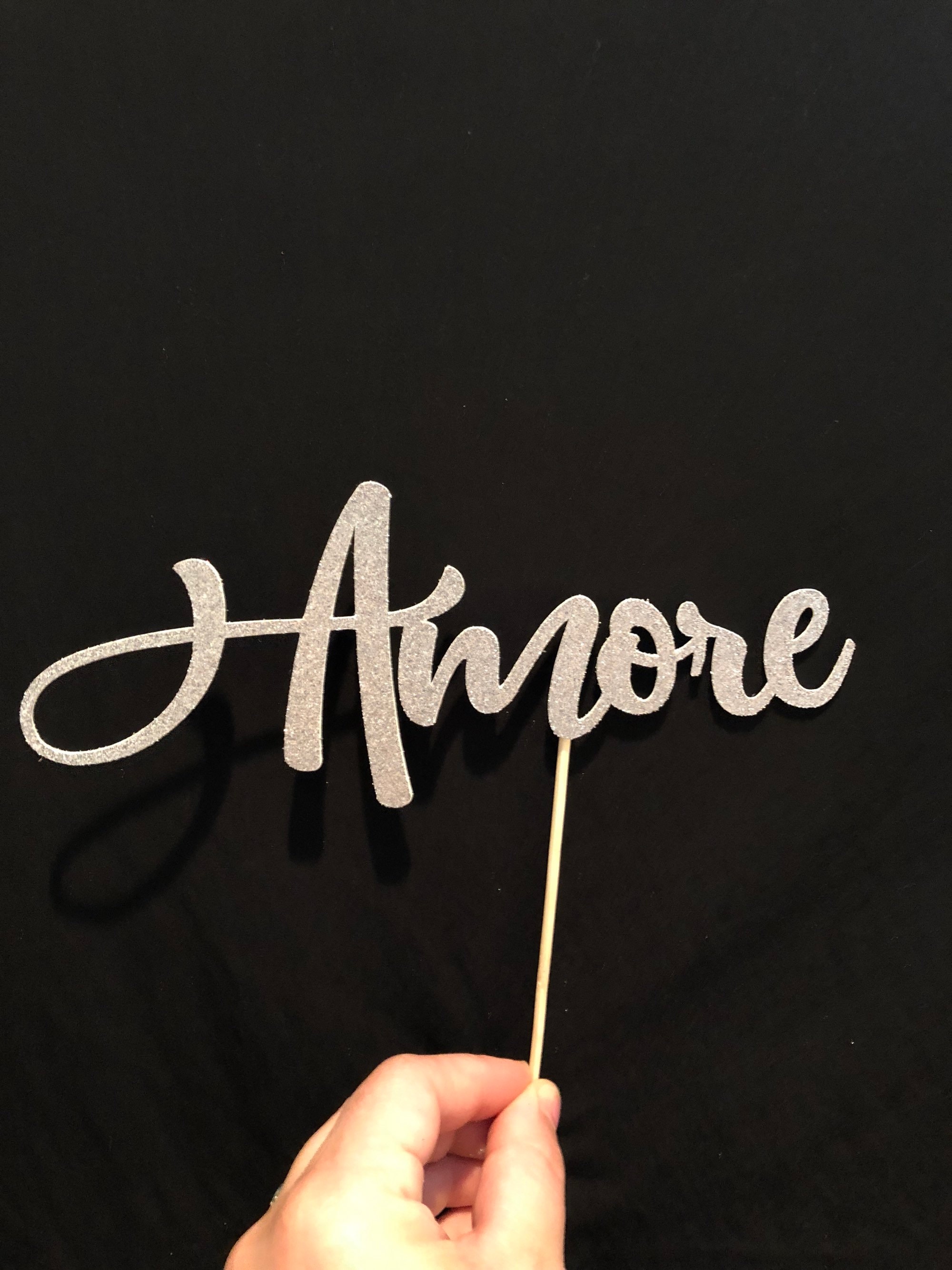 Love wedding cake topper Wedding Cake Topper Amore cake | Etsy