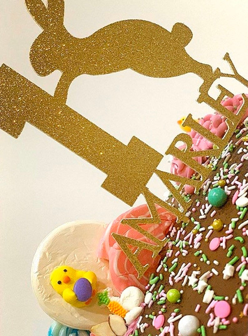 Easter Birthday Cake Topper Spring Cake Topper Easter - Etsy