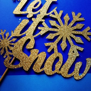 Let It Snow Cake Topper, Christmas Cake Topper, Holiday Cake Topper ...