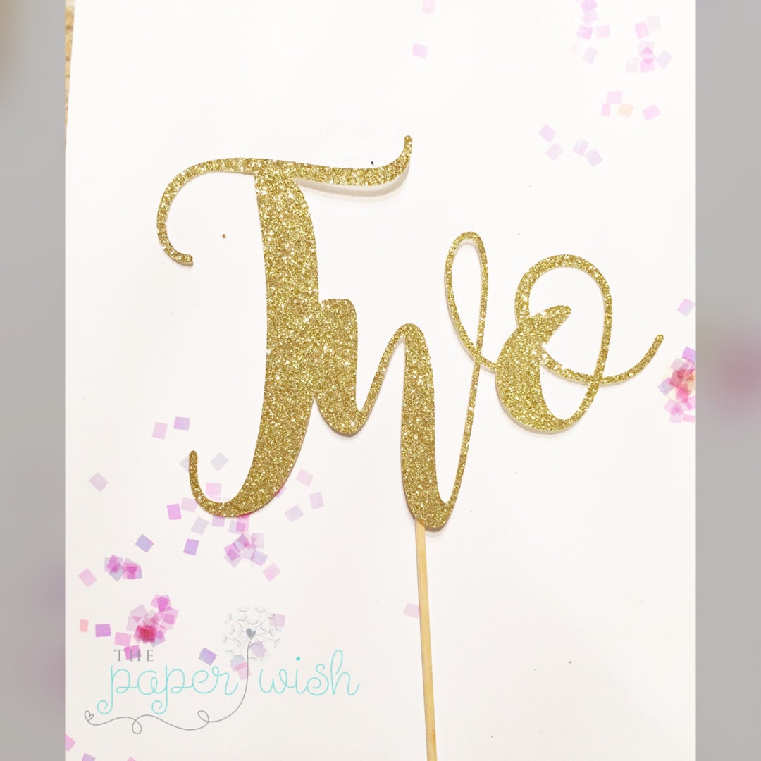2nd Birthday Cake Topper, Two Cake Topper, 2nd Birthday Decorations ...