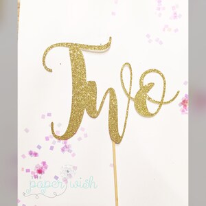 2nd Birthday Cake Topper, Two Cake Topper, 2nd Birthday Decorations ...