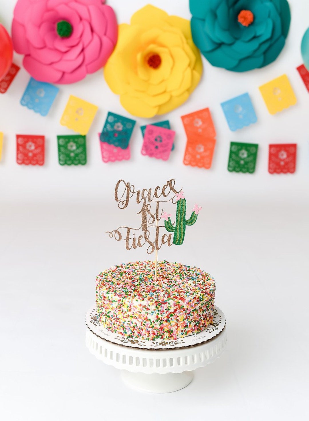 1st Fiesta Cake Topper, 1st Birthday Fiesta Topper, Personalized Fiesta ...